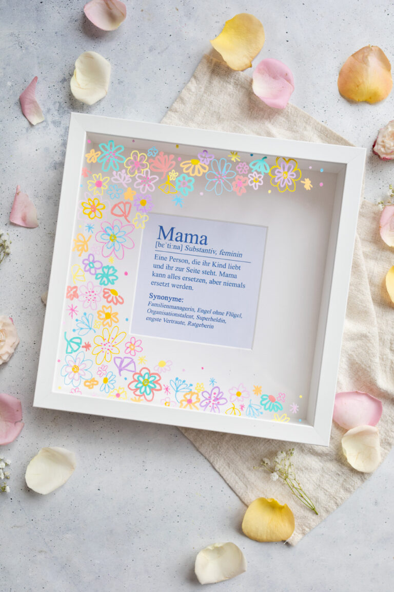 DIY Mama Definition im Bilderrahmen - TRYTRYTRY